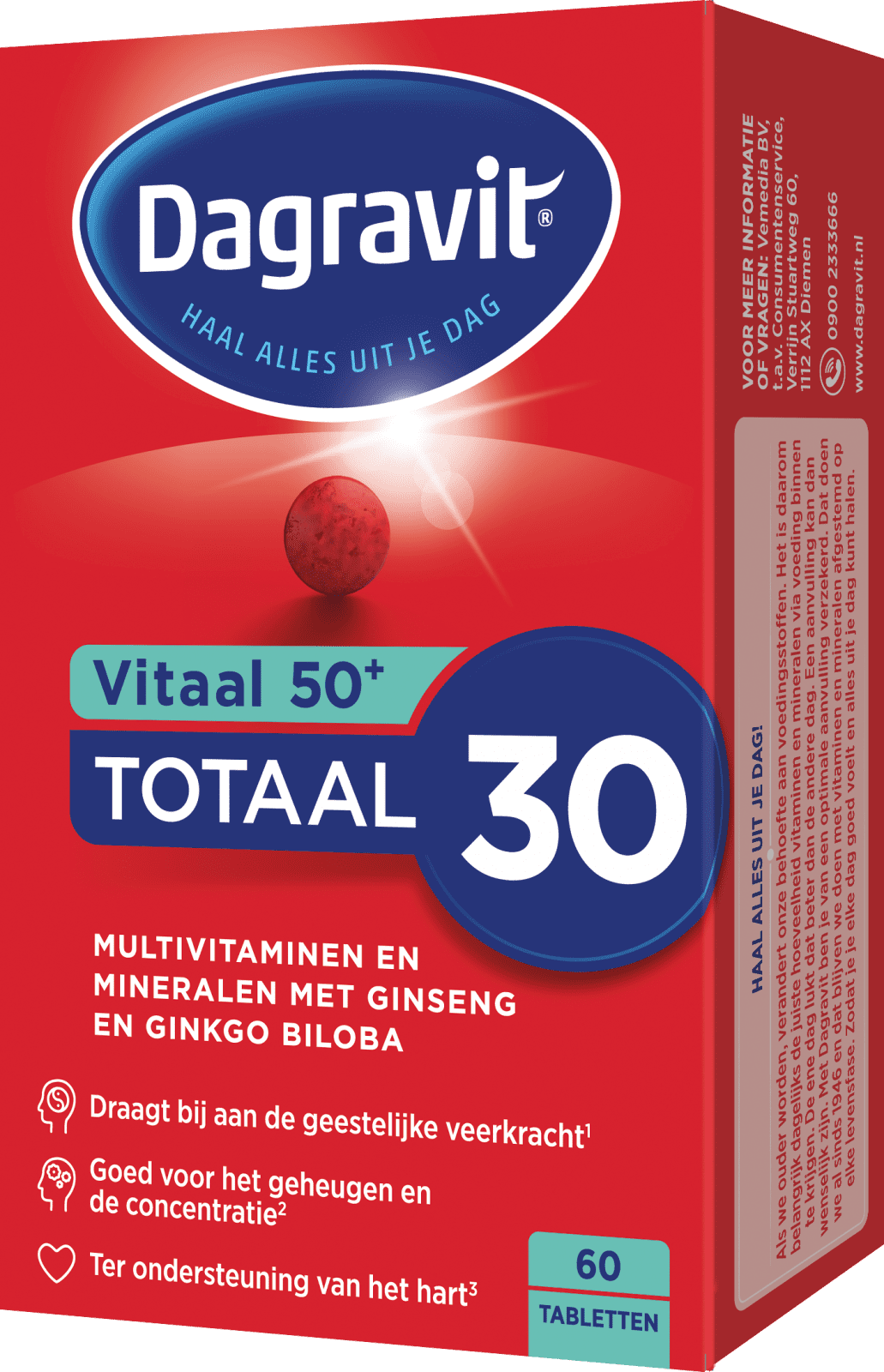 Totaal 30 Vitaal 50+ Multivitaminen 60 tabletten | Dagravit